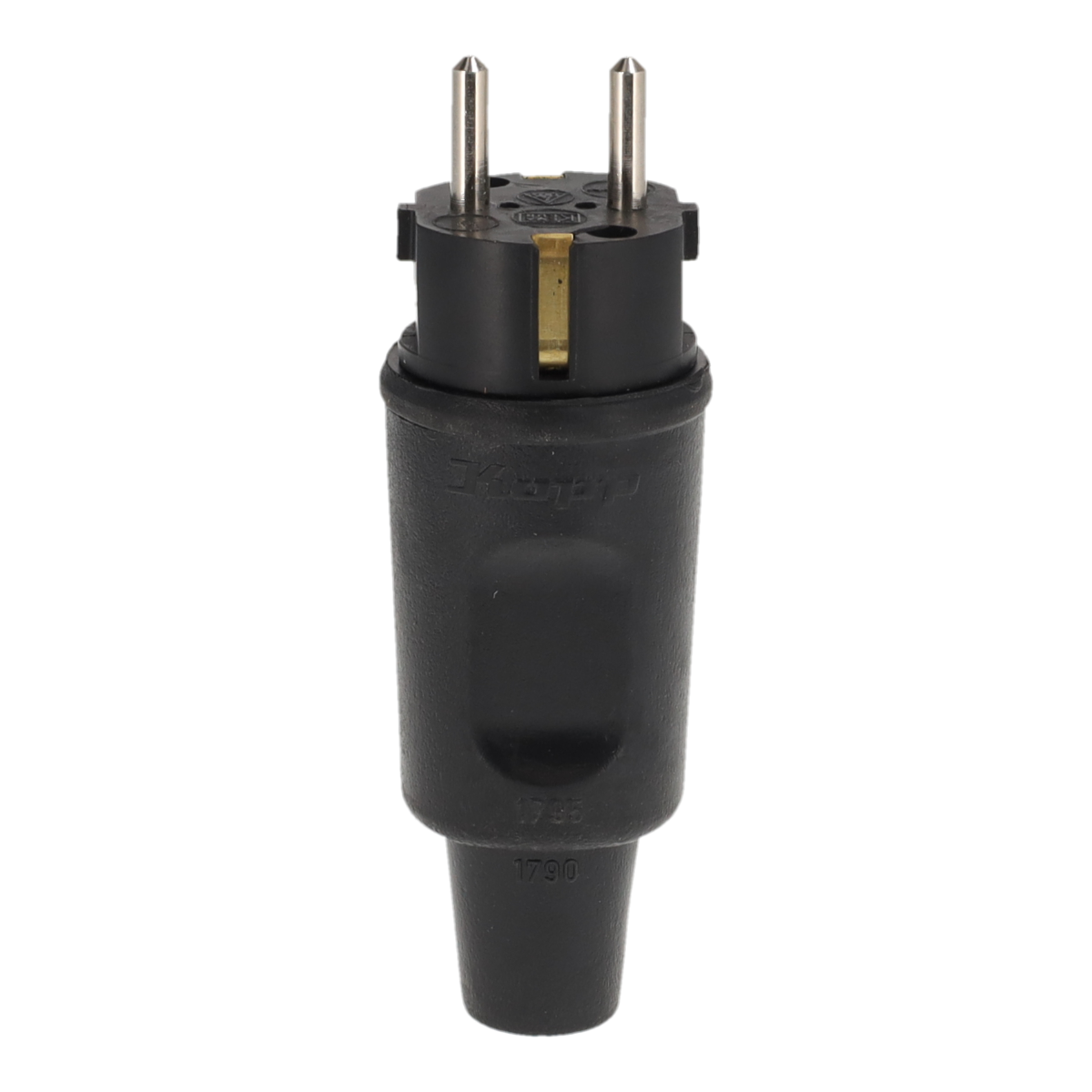 Stekker rubber 230V-16A zwart - Weldkar